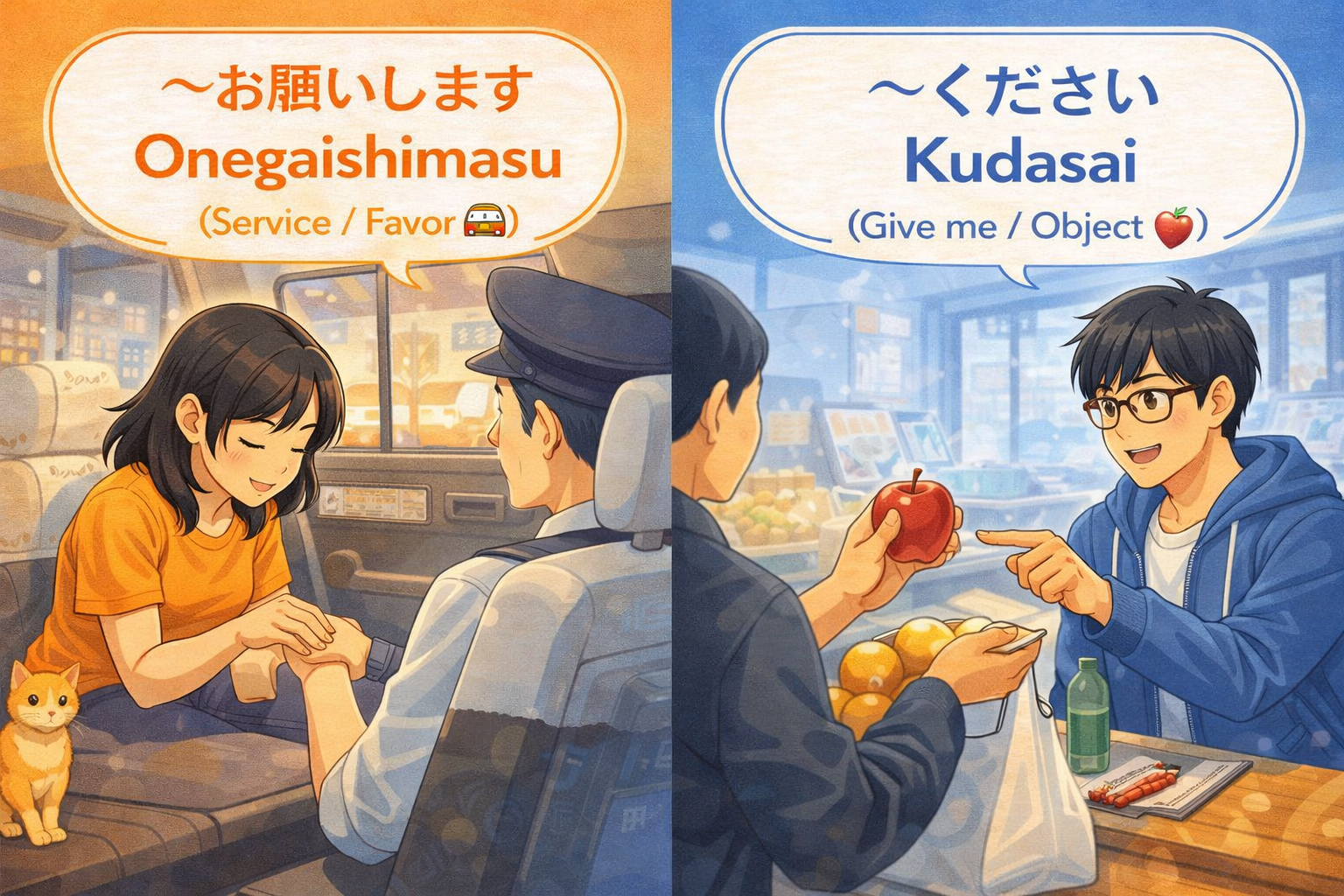 ‘Onegaishimasu’ Vs. ‘Kudasai’: When To Use Each In Japanese